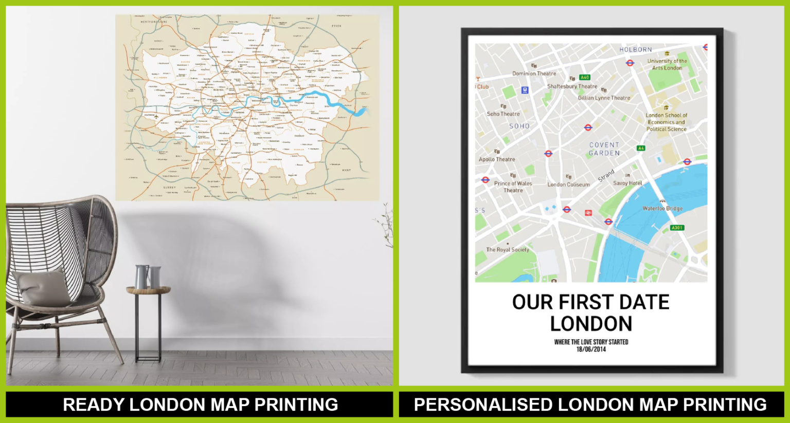 High Quality Map Printing Services & Free Download London Maps